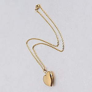 YALLNASL Gold Heart Locket Necklace for Women Adults with Picture Locket Pendant Photo Necklace Heart Locket Necklace that Holds Pictures Necklaces for Men Women Necklace Gift