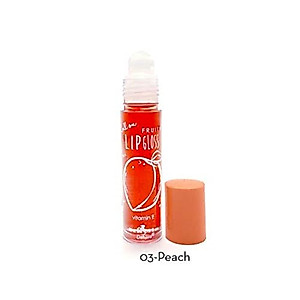 ITALIA DELUXE FRUITY ROLL-ON LIP GLOSS SET OF 6, .3oz each