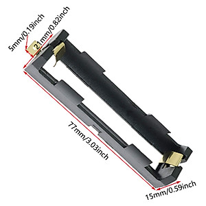 DGZZI 2pcs 1 Cell 18650 Series Batteries Holder SMD SMT Single Slot 3.7V DIY Battery Box Storage Case Container with Nickel Plated Phosphor Bronze Pins