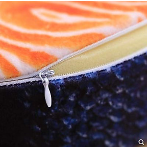 Washable Amusing Simulation Tasty Salmon Fish Sushi Pillow Cushion Home Decor