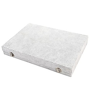 AUTOARK Ice Velvet Clear Lid 7 Slots Jewelry Rings Earrings Tray Showcase Display Organizer,AJ-023