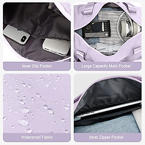 Gym Bag for Women Mens with Wet & Shoe Compartment,Small Duffle Bag for Travel Sport Gym Tote Bags Workout Bag Overnight Weekender Bag Carry on Travel Bag PURPLE