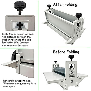 INTBUYING 14Inch Cold Manual Laminator All Metal Frame 360MM Manual Cold Roll Laminator Mount Laminating Machine