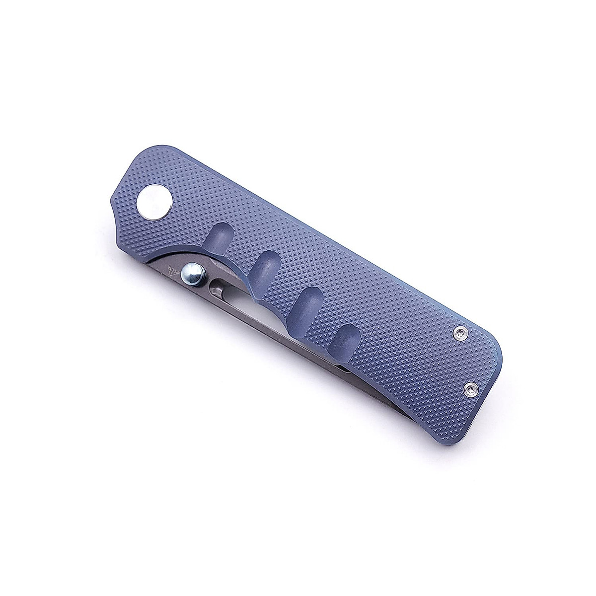 AMEIGHT KNIVES Elgar Pocket Folding Knife 3.5" Black PVD S90V Blade Blue Anodized Titanium Handle AM8-004BU