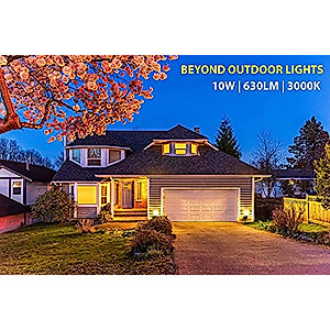 HOMEnhancements LED Black Small Bullet Flood Light Site Landscape Lighting Spot Light for Exterior 630 Lumen, 10W, 3000K LED-FLOOD-226-BK #16701