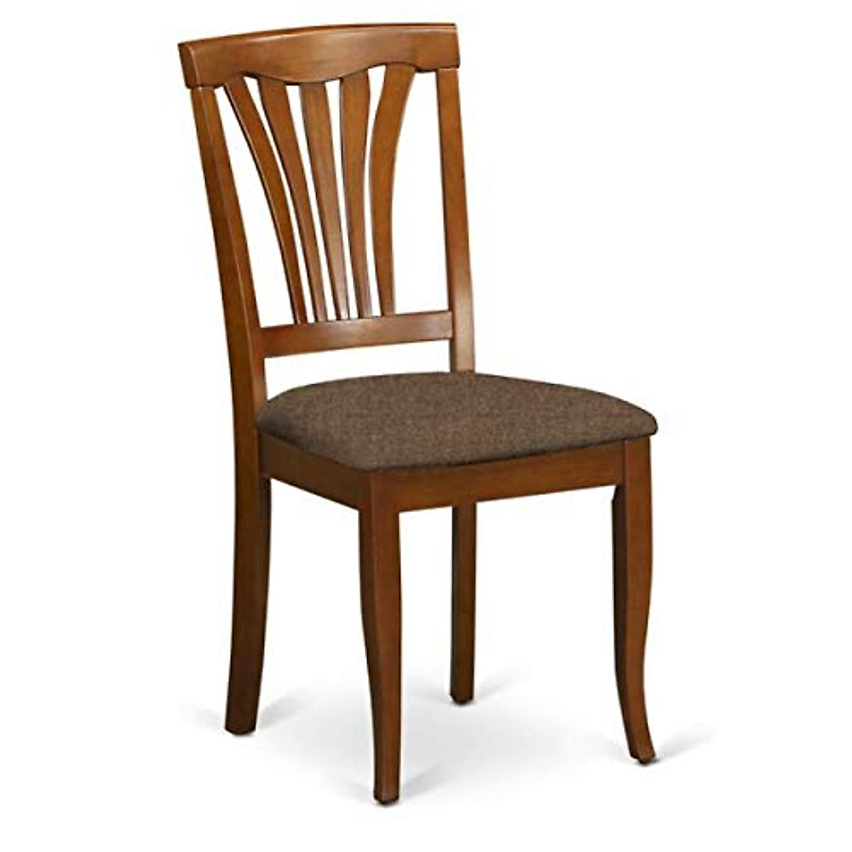 East West Furniture Avon 5 Piece Set for 4 Includes an Oval Table with Butterfly Leaf and 4 Linen Fabric Kitchen Dining Chairs, 42x60 Inch, Saddle Brown