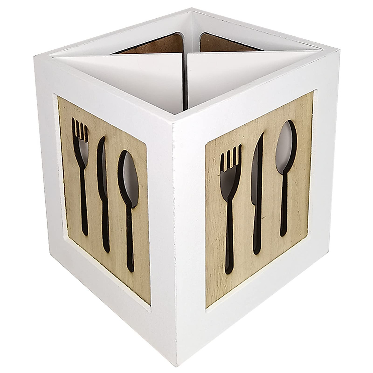 Decorative Wooden Knife and Fork Box Household Decoration Tableware Storage Ornaments