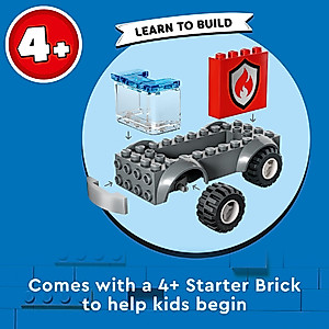 Lego City Fire Station and Fire Engine 60375, Pretend Play Fire Station with Firefighter Minifigures, Educational Vehicle Toys for Kids Boys Girls Age 4+