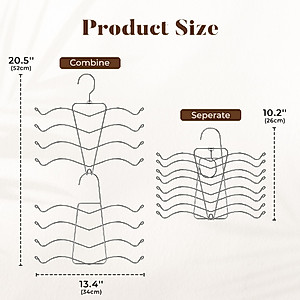 HOUSE DAY Bra Hangers 2 Pack, Tank Top Hangers Space Saving Hangers for Closet Organizers and Storage, Bra Organizer Closet Hangers Space Saver for Camisoles, Bras, Belts, Ties, Scarves, Swimsuits