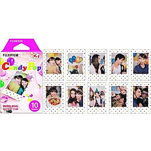 Fujifilm Instax Mini Instant Film Bundle, Candy Pop, Stained Glass, Stripe, Shiny Star, Single Pack, 50 Sheets