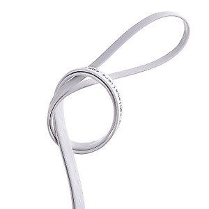 Cable Matters Cat6 Snagless Long Flat Ethernet Cable 50 ft in White with Nail-in Cable Clips