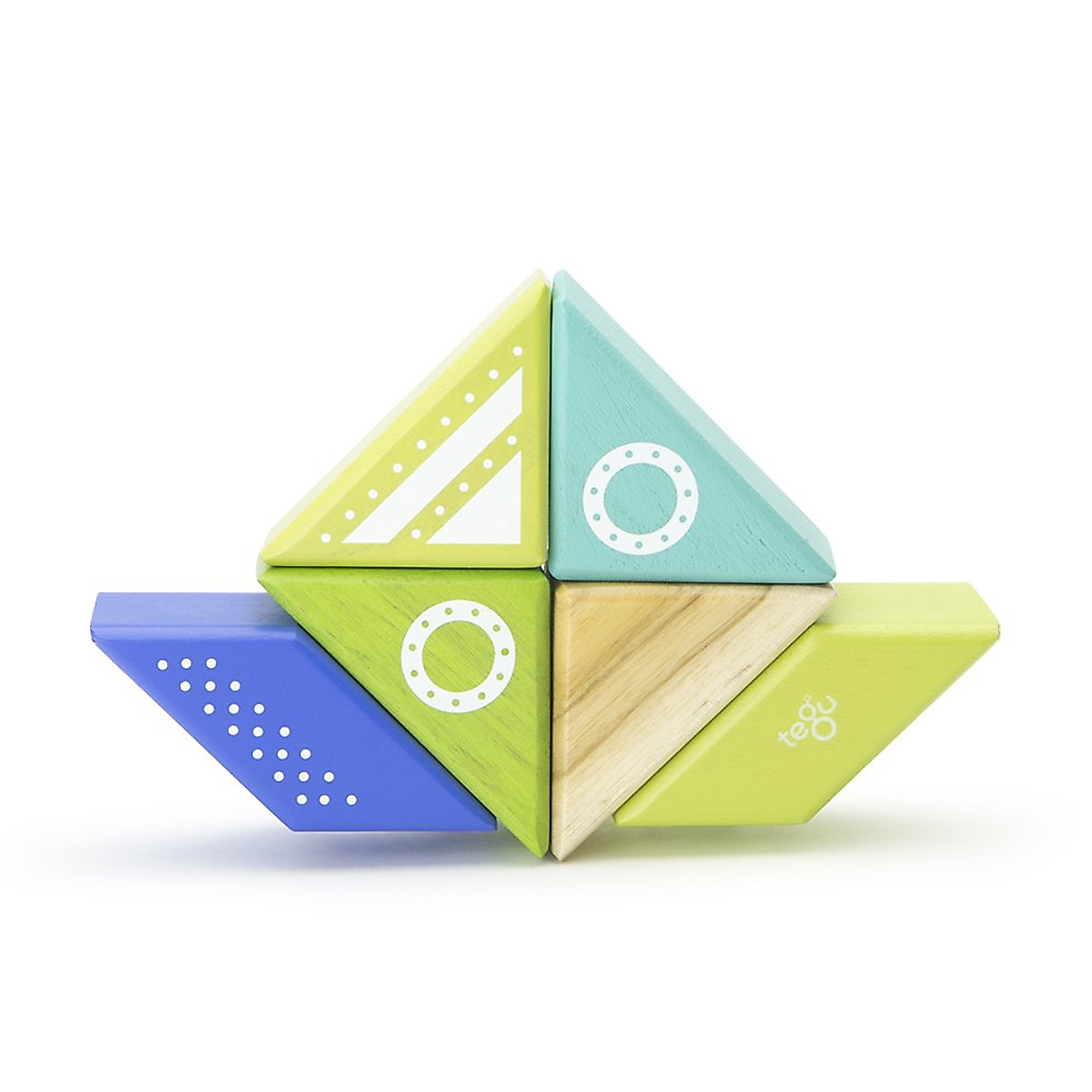 6 Piece Tegu Travel Pal Magnetic Wooden Block Set, Spaceship