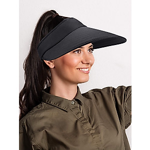 2 Pieces Sun Visor Hats Wide Brim Visor Hats Adjustable Large Brim Summer Beach Caps for Women (Color Set 3)