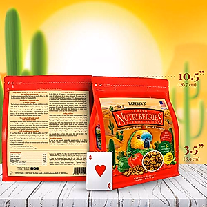 LAFEBER'S El Paso Nutri-Berries Pet Bird Food, Made with Non-GMO and Human-Grade Ingredients, for Parrots, 3 lb