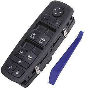 Obaee Front Left Window Switch 68231805AA Compatible with 2011-2012 Chrysler 300, 2015-2017 Chrysler 200, 2011-2014 Dodge Charger, 2016 Ram 1500 2500 3500 4500 5500 4-Door Replace 68139805AB