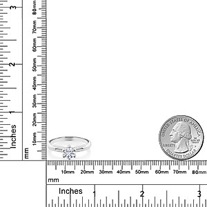 925 Sterling Silver Forever Classic Moissanite From Charles & Colvard Solitaire Engagement Ring For Women (0.50 Cttw, Round 5MM, Available In Size 5, 6, 7, 8, 9)