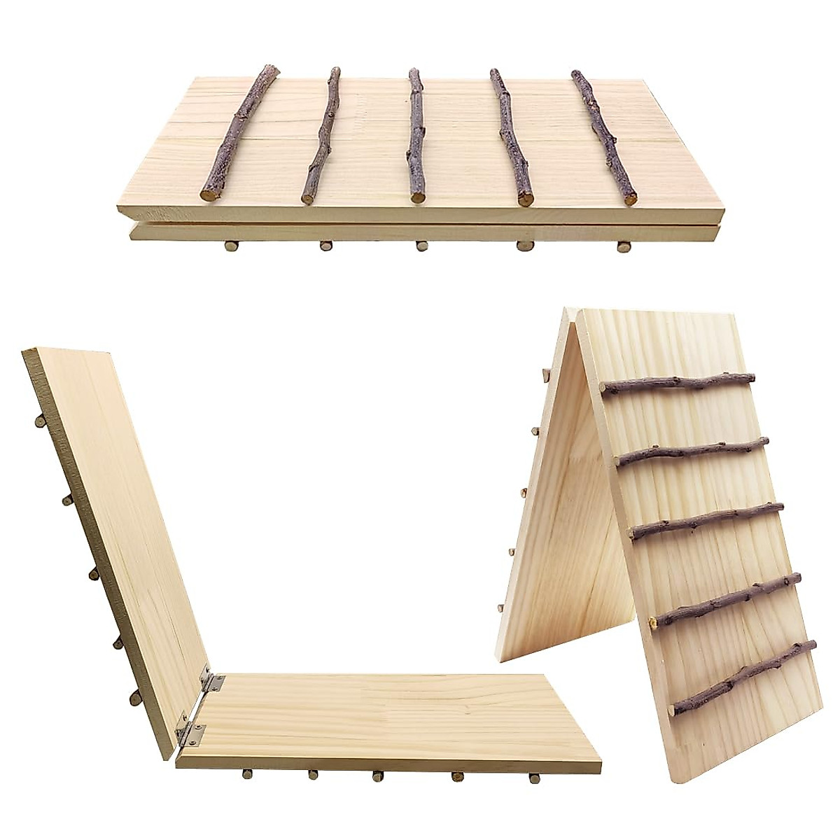 Hamiledyi Rabbits Wooden Cage Bridge Ramp Guinea Pig Bridge Climbing Ladder Toy Rodents Climbing Ladder for Chinchillas Ferrets Squirrels Hedgehogs Gerbils Small Animal