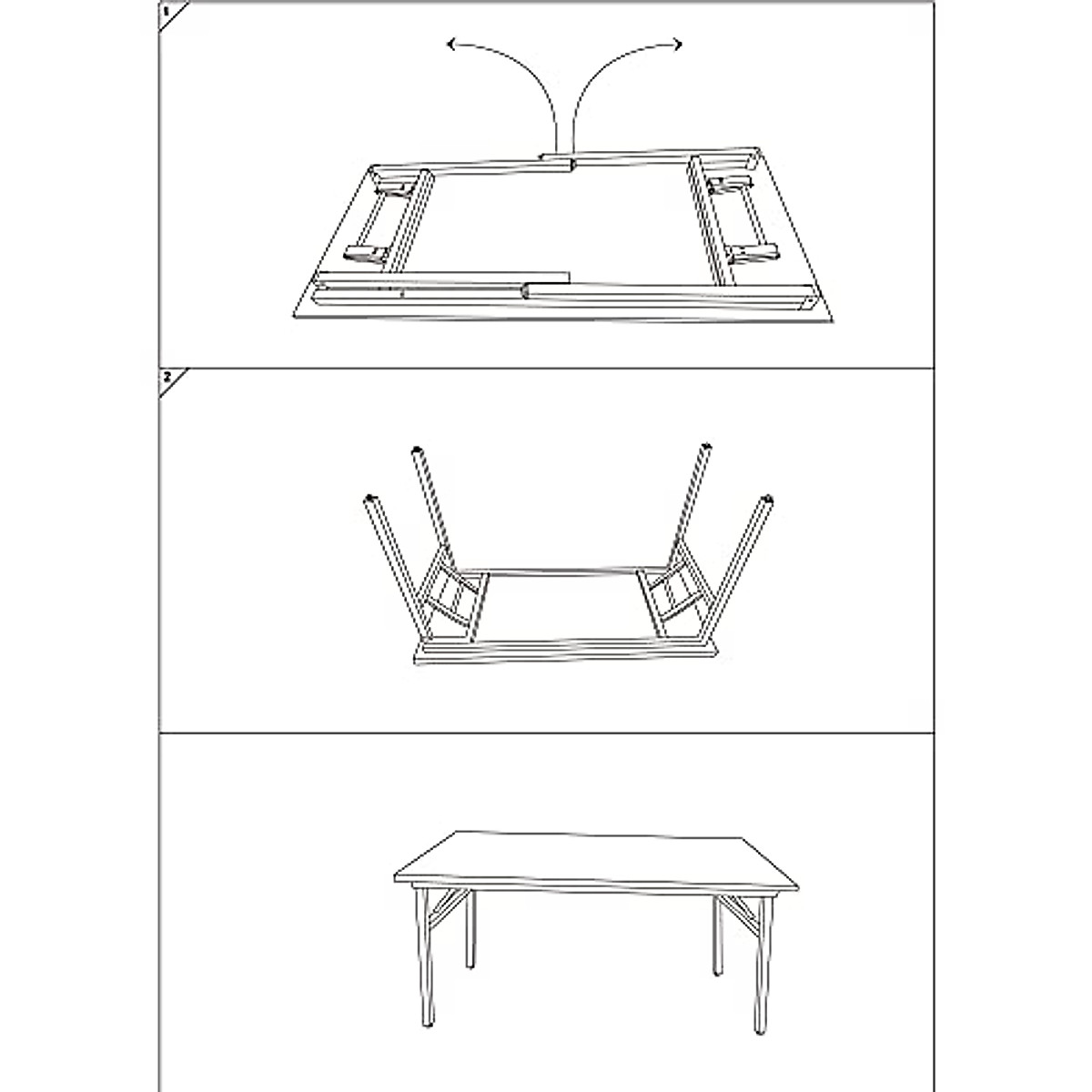 Coral Flower Office Desk 55 inches Folding Table Computer Table Workstation，Rustic Brown