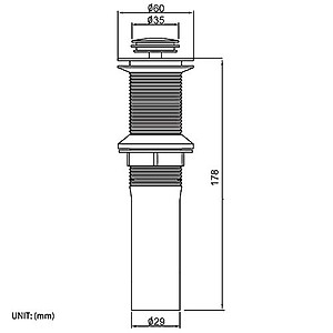 Oil Rubbed Bronze Pop Up Drain with Detachable Basket, Bathroom Vessel Lavatory Vanity Faucet Sink Drain Stopper, ORB Without Overflow