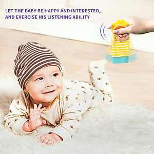 SIYWINA Wrist Rattle Foot Finder Socks 4 Pcs Baby Rattle Toys Gift for Infant Boy Girl