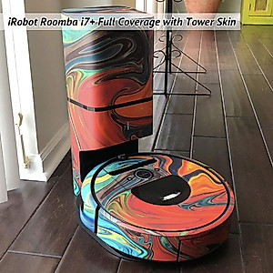 MightySkins Skin Compatible with Roomba i7+ Robot with Tower Coverage - Deep Space | Protective, Durable, and Unique Vinyl Decal wrap Cover | Easy to Apply, Remove | Made in The USA