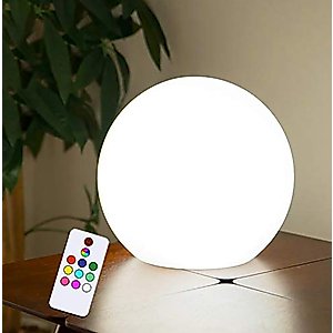 Solar Ball Light Outdoor Decorative-8 inch Outdoor Waterproof Powered Ball Lights with Remote Control, 10 Modes Rgbw Color Changing Decor for Garden Poolside Backyard Pathway
