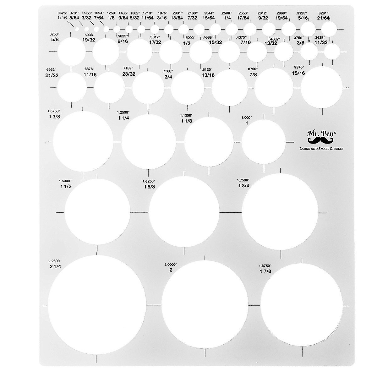 Mr. Pen French Curve and Template Ruler Set, 6 Pieces