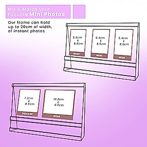 Instax Frame for Fujifilm Instax Mini Film Accessories, Acrylic instax Mini Frame for instax Wide fujifilm instax evo instax Mini 7 Film instax Mini 40 Film instax Wide 300 instax Accessories