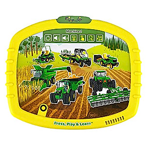 John Deere Kids Early Learning Activity Tablet - Read, Play, Press & Learn Electronic Activity Pad Reader With Removable Cards for Toddlers, ... & Answer Activity Desk (Press, Play & Learn)