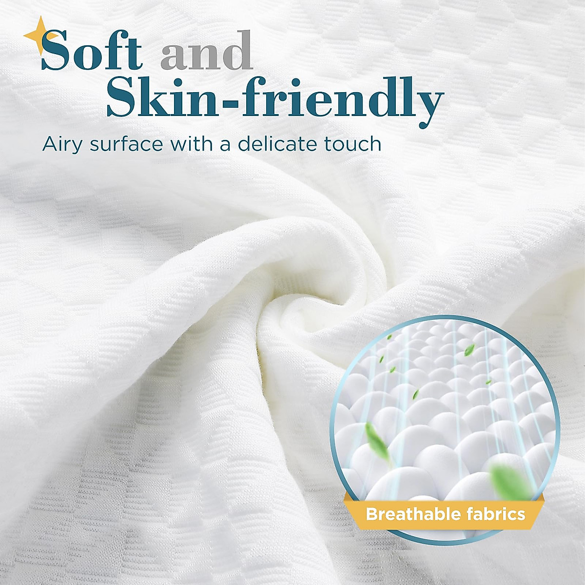 viewstar Pillows Queen Size Set of 2, Firm and Supportive Shredded Memory Foam Pillows, Adjustable Loft Back Side Sleeper Bed Pillow with Washable Removable Cover, 20"x 30"