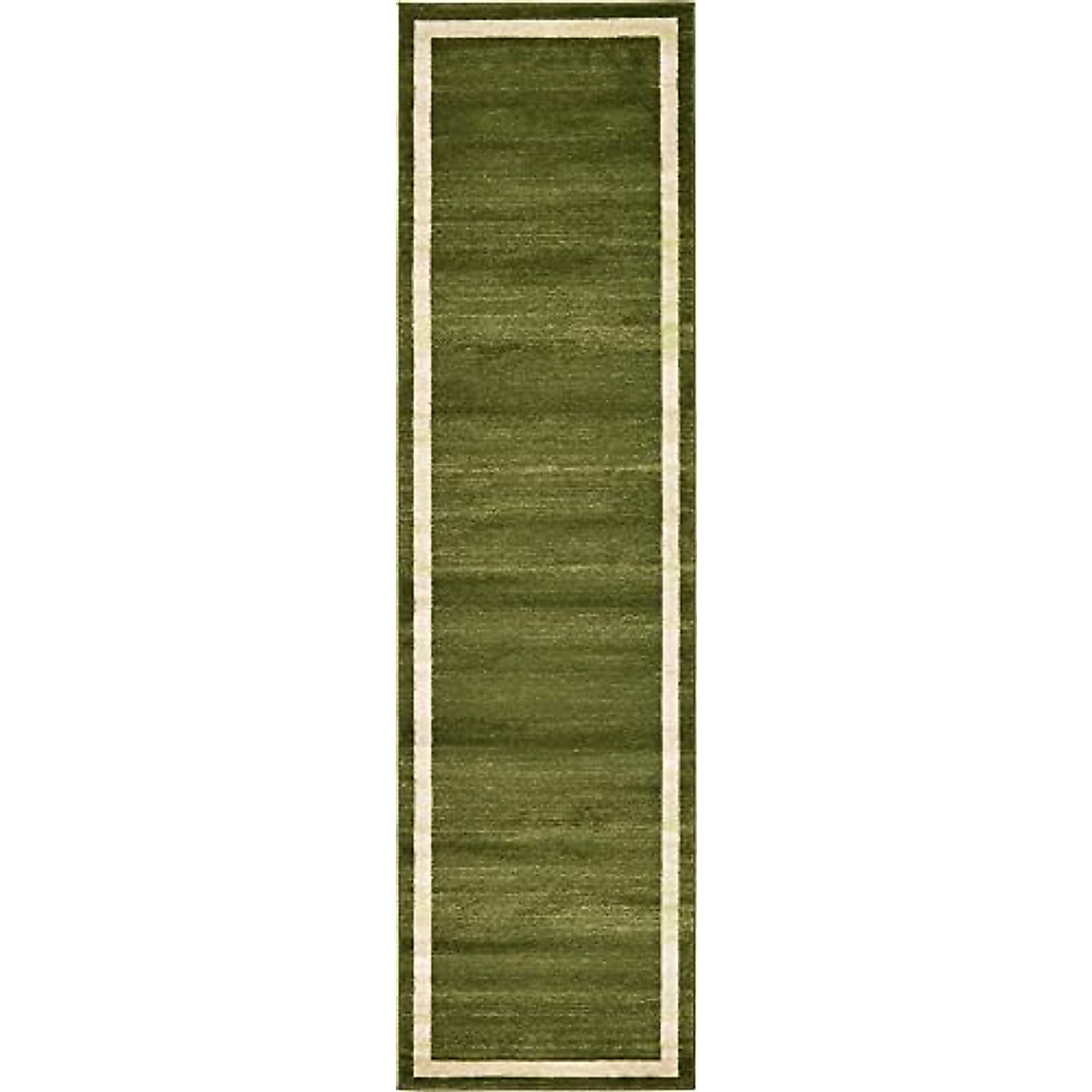 Unique Loom Del Mar Collection Area Rug - Maria (2' 7" x 10' Runner, Green/ Ivory)