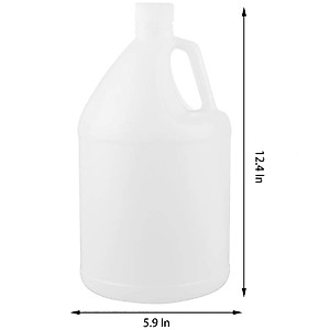 WUWEOT 2 Pack 1 Gallon HDPE Plastic Jugs, Empty Bottle Jug with Child Resistant Airtight Lids for Home and Commercial Use, Water Storage Containers for Water, Soaps, Detergents, Liquids