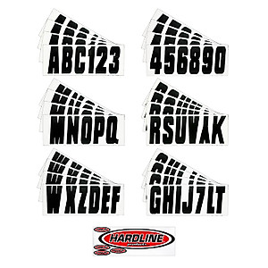Hardline Products Boat Lettering 3″ Registration kit for Inflatable Boats - INFBLK350