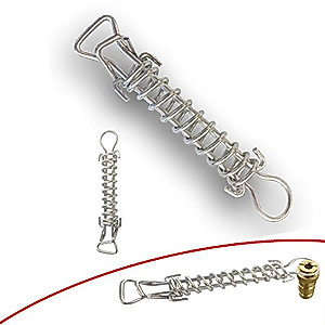 mistcooling 8" Swimming Pool Cover Stainless Steel Spring - with Stopper D Ring - with Protective Vinyl Spring Cover - 5 Pack for Winter Safety Pool Covers