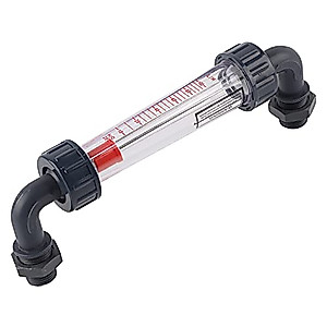 Waterflow Meter, ABS Plastic High Accuracy Transparent Panel 10-100LPH Tube Type 1/2in Male Thread Liquid Flow Measuring Tool for Various Liquid Media
