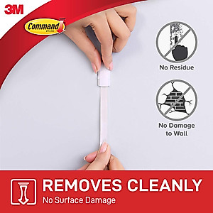 Command Medium Utility Hooks, Damage Free Hanging Wall Hooks with Adhesive Strips, No Tools Wall Hooks for Hanging Christmas Organizers, 2 White Hooks and 4 Command Strips