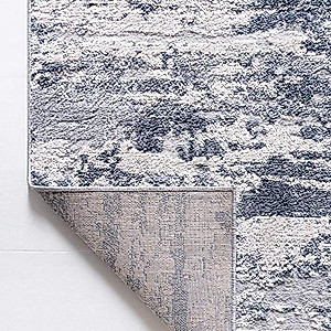 Rugs.com Caspian Collection Area Rug – 8' x 10' Gray Low-Pile Rug Perfect for Living Rooms, Large Dining Rooms, Open Floorplans