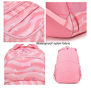 VIDOSCLA Colorful Kids Girls Elementary Trolley Backpack Rolling BookBag Wheeled Schoolbag for Teens