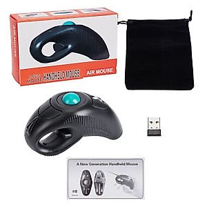 welspo Wireless USB Handheld Finger Trackball Mouse with Laser Pointer