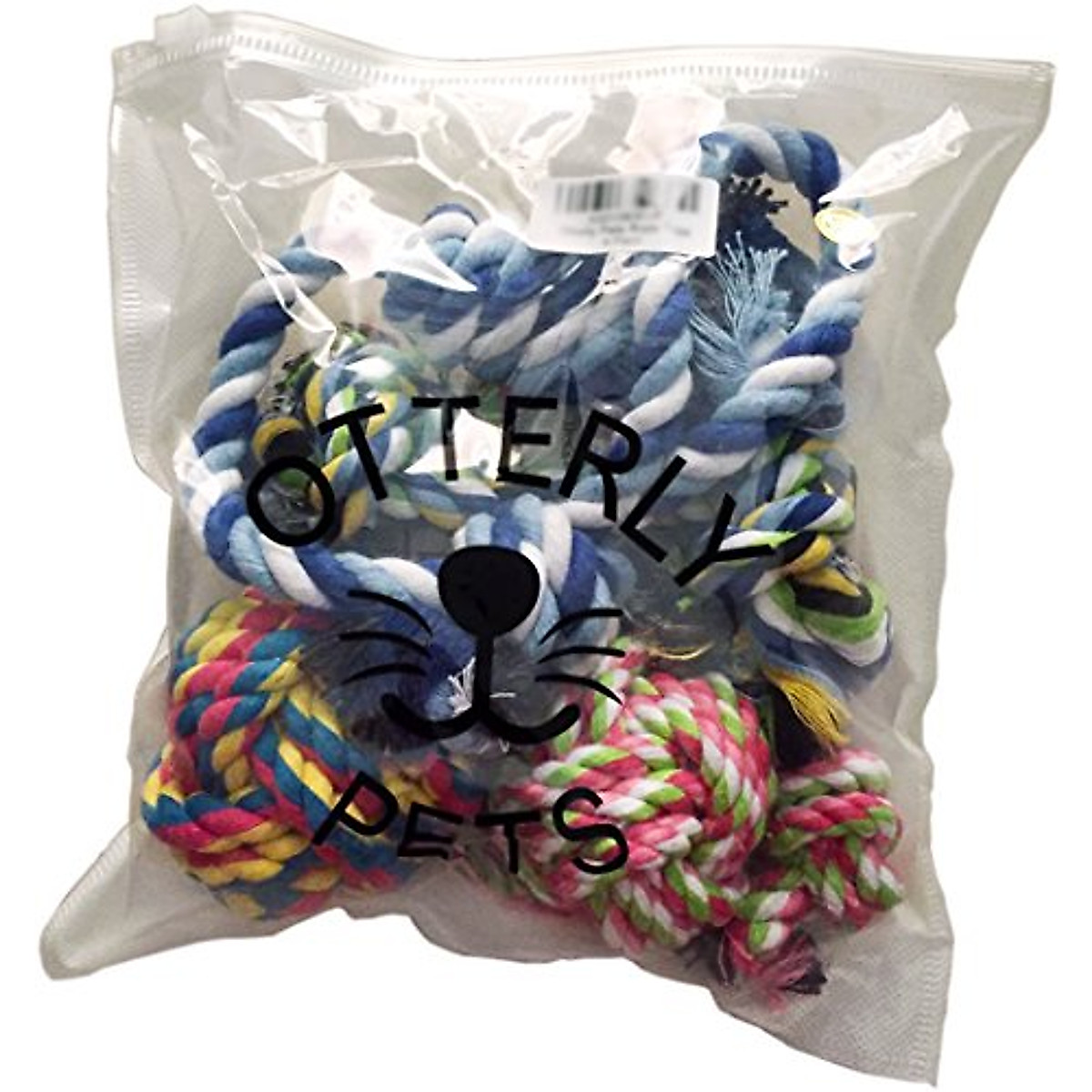 Otterly Pets Puppy Dog Pet Rope Toys for Small to Medium Dogs (Set of 4)