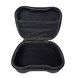 Hawksbill Travel Controller Case Compatible with Switch Pro Controller, PS5 Controller & Xbox Controller - Portable and Compact Hard Shell Carrying Case (Black & White)