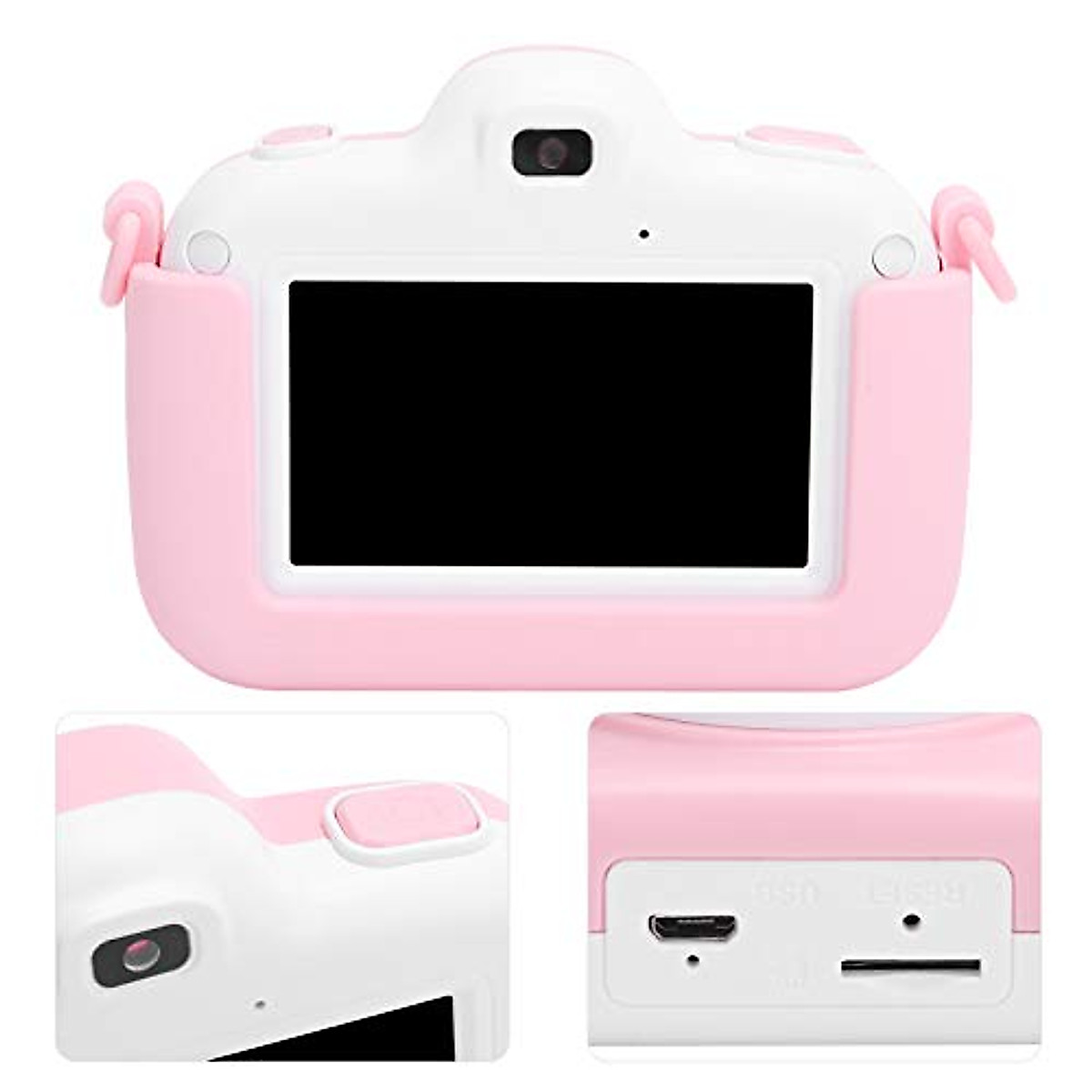 2.8in Children Digital Camera for Kids Full HD Digital Camera Touch Display Screen Video Camera Toy Gifts(Pink)