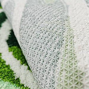 NOTASA Kids Rug Green Leaf Area Rug for Nursery Cute Bath Mat Non Slip Small Preppy Carpet for Bedroom Bathroom Children Playroom Boho Home Decor Washable 2.6'x4'