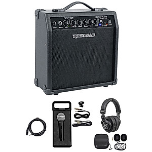 Rockville G-AMP 20w Guitar Amplifier Combo Amp Bluetooth/Delay+Mic+Headphones