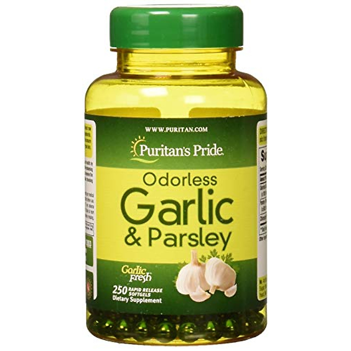 Puritans Pride Odorless Garlic & Parsley 500 Mg / 100 Mg, 250 Count