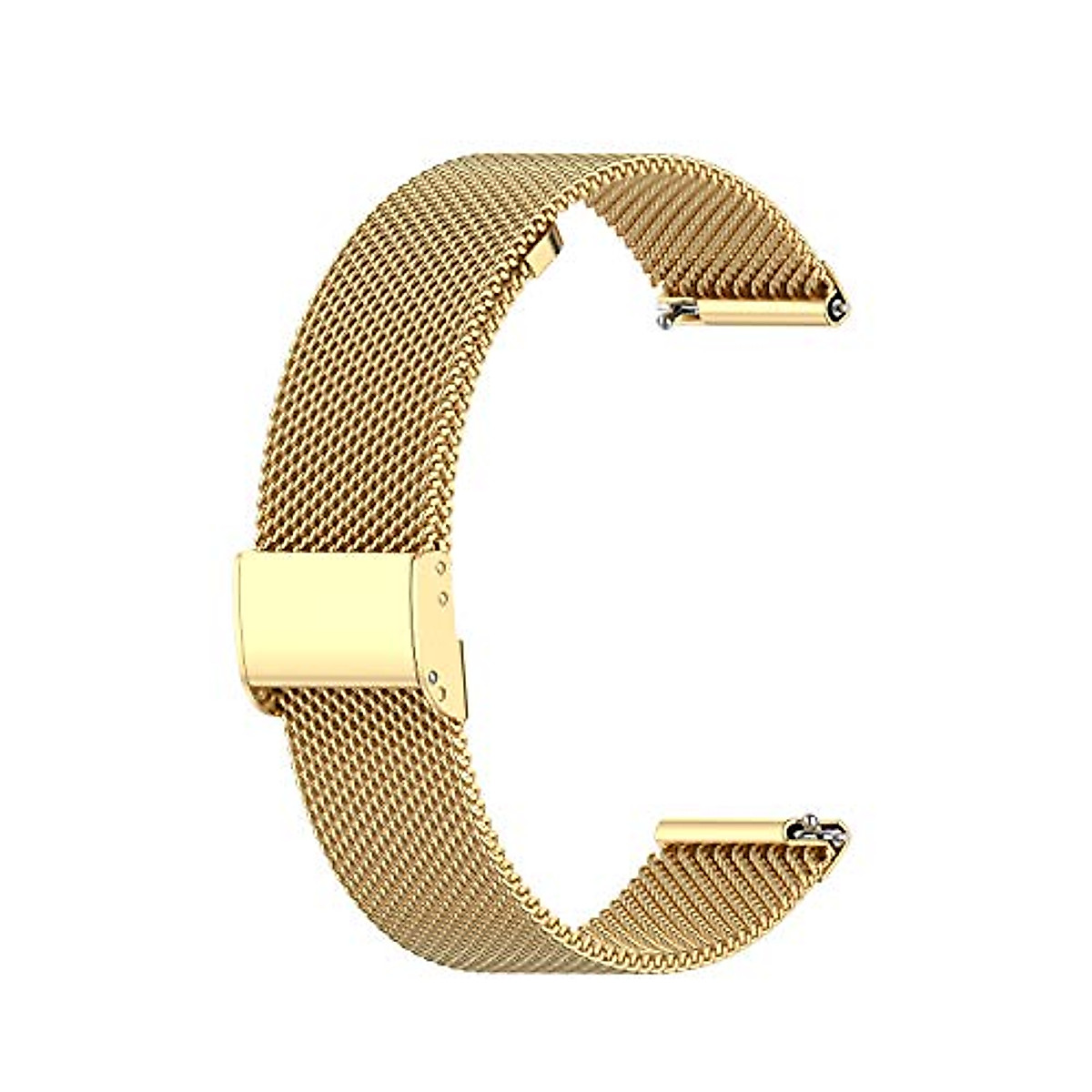 Chofit Metal Mesh Stainless Steel Loop Compatible with MILOUZ IDW19 Watch Band for Women&Men Wristbands Bracelet Adjustable Band Strap Replacement Bands for MILOUZ IDW19 Smartwatch (Gold)