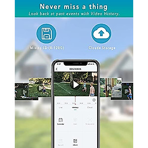 DEKCO Outdoor 1080p Pan Rotating 180° Wired WiFi Cameras for Home Security with Two-Way Audio, Night Vision, 2.4G WiFi, IP65, Motion Detection Alarm (2 Pack)