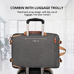 MOLNIA Laptop Backpack, 3 in 1 Laptop Backpack, 17.3 inch Computer Backpack, Multi-functional Laptop Bag, Business Casual Travel College Men/Women, Dark Grey