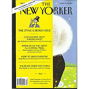 THE NEW YORKER MAGAZINE, THE STYLE & DESIGN ISSUE MARCH, 16th 2020
