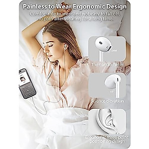 2 Packs - iPhone Earbuds with Lightning Connector [No Bluetooth Required] Headphones Wired for iPhone,[MFi Certified] Built-in Mic & Volume Control, Earphones Compatible with iPhone 14/13/12/SE/11/X